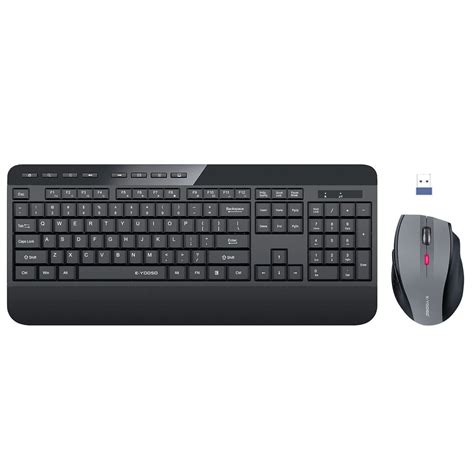 Buy Wireless Keyboard And Mouse Combo E Yooso 2 4g Full Sized Ergonomic Keyboard Mouse Combo