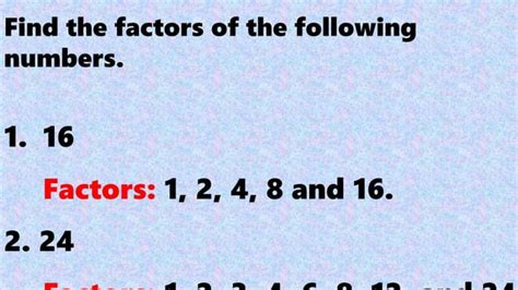 Factors And Multiples PPTX