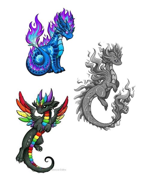 Blue Lightning Dragon Sticker By Rebecca Golins Artofit