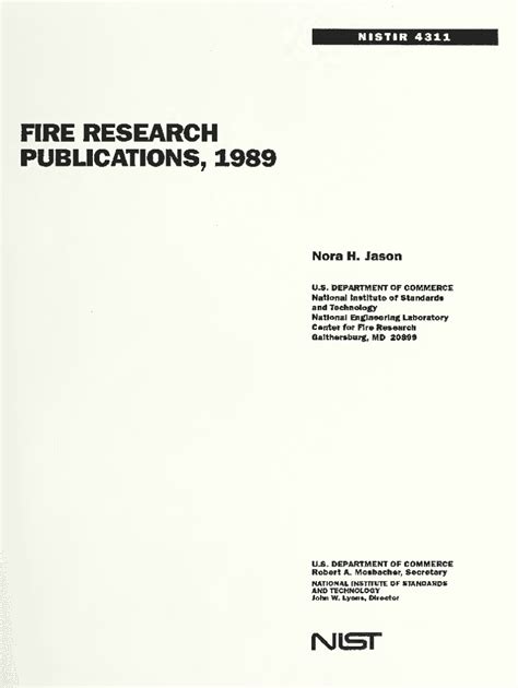 Fillable Online Nvlpubs Nist Fire Research Nist Technical Series Publications Fax Email Print