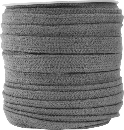 Mandala Crafts Charcoal Gray Flat Drawstring Cord Drawstring Replacement 1 2 Inch