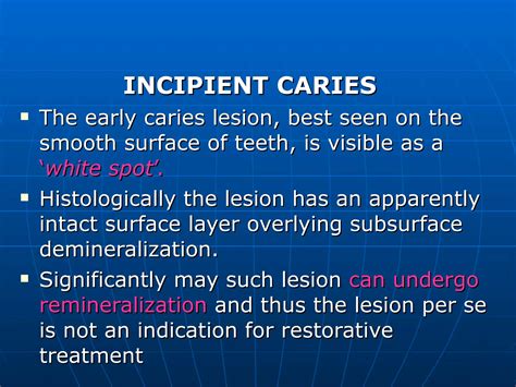 Classification Of Dental Caries PPT