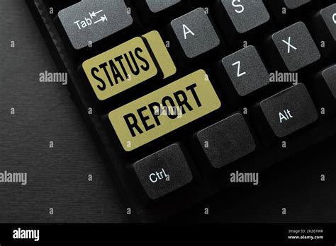 Conceptual Caption Status Report Word Written On Update Summary Of