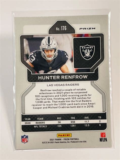 Hunter Renfrow 2021 Panini Prizm Red Ice Prizm Parallel Raiders Ebay