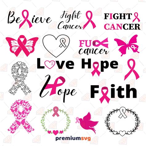 Peace Love Cure Svg Awareness Ribbon Svg Clipart Files Premiumsvg