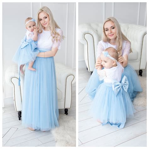 Mutter Tochter Passende Kleid Mama Und Mich Kleid Blaue Mama Etsy
