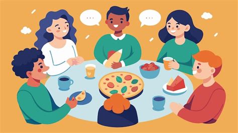 Premium Vector A Group Of Friends Sit In A Circle Mindfully Passing