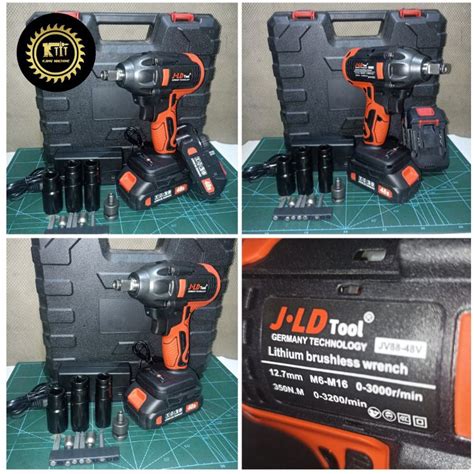 Jual Mesin Bor Pembuka Baut JLD Impact Wrench Cordless JV88 48Vf