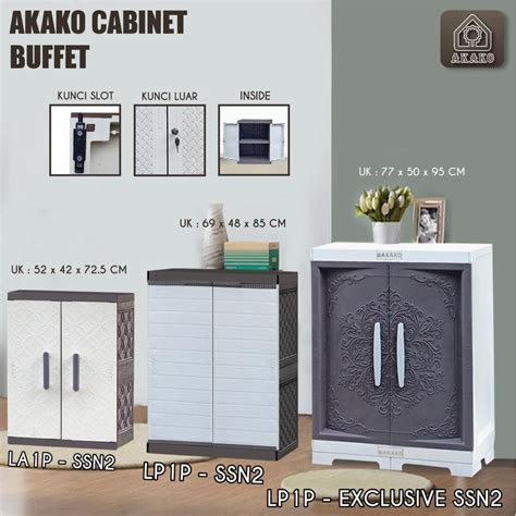 Jual Lemari Pakaian Baju Plastik Akako Buffet Cabinet Side Board 2