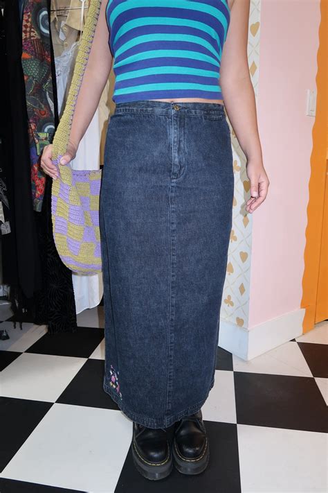 Disney Maxi Denim Skirt Peachtree Revivial Llc