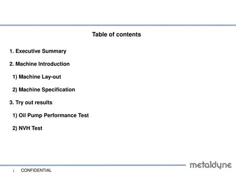 PPT New EOL NVH Machine T O Report PowerPoint Presentation ID