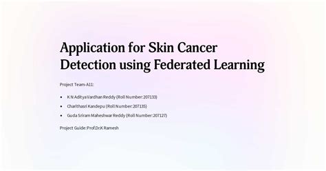 Federated Learning For Skin Cancer Detection