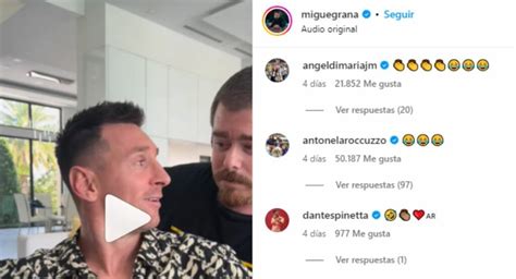 Lionel Messi recibió beso de Migue Granados en entrevista y Antonela reaccionó