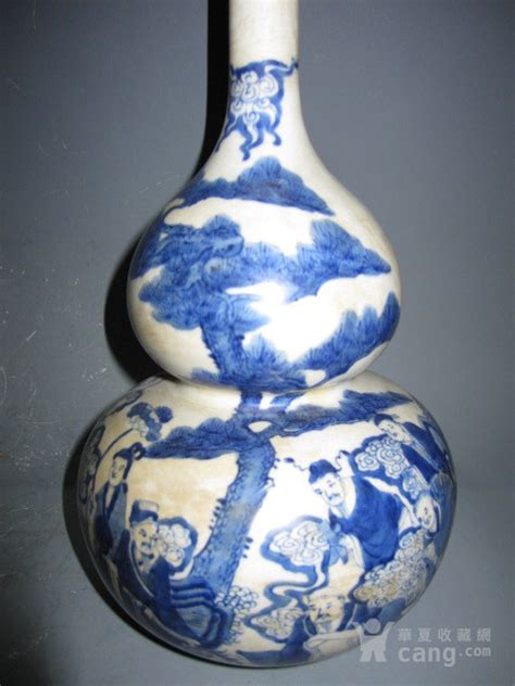 清代青花葫芦瓶正品 清代葫芦瓶 青花葫芦瓶 大山谷图库