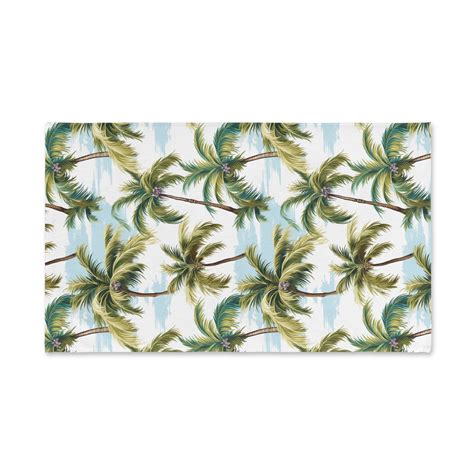 Palm Tree Hand Towel Beachy Hand Towel Tropical Guest Bathroom Towel