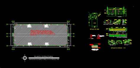Cancha De Futbol Rapido En Autocad Librería Cad