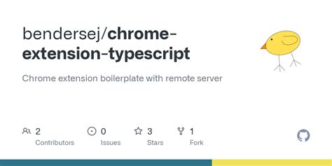 Github Bendersejchrome Extension Typescript Chrome Extension