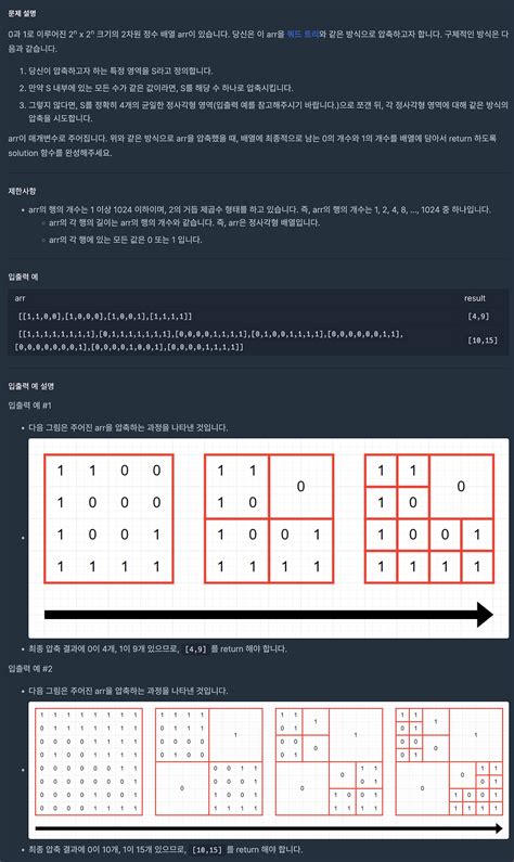 프로그래머스 쿼드압축 후 개수 세기 Java
