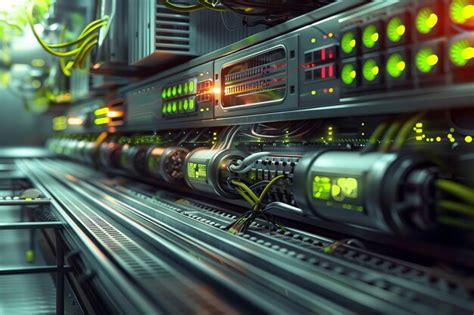 Highspeed Servers With Vibrant Lights Demonstrating The Power And Speed