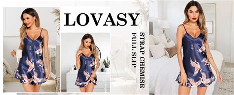 Lovasy Satin Nightdresses For Women Uk Strap Chemise Silk Nighties For