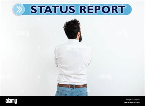 Sign Displaying Status Report Internet Concept Update Summary Of