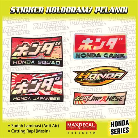 Jual Terbaru Stiker Viral Hologram Terlaris HONDA Series Sticker