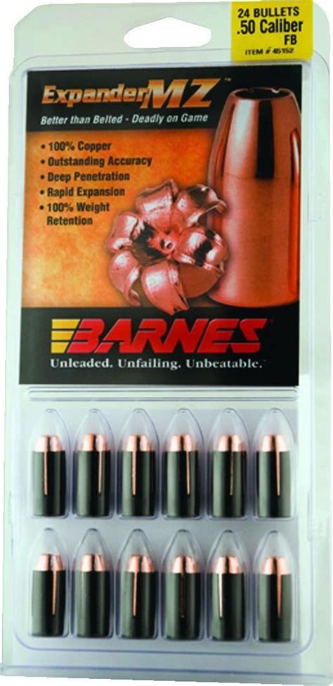Barnes 30509 Muzzleloader Bullets 45cal 195gr Mz Fb W Sabots Per 24 Reliable Gun Firearms