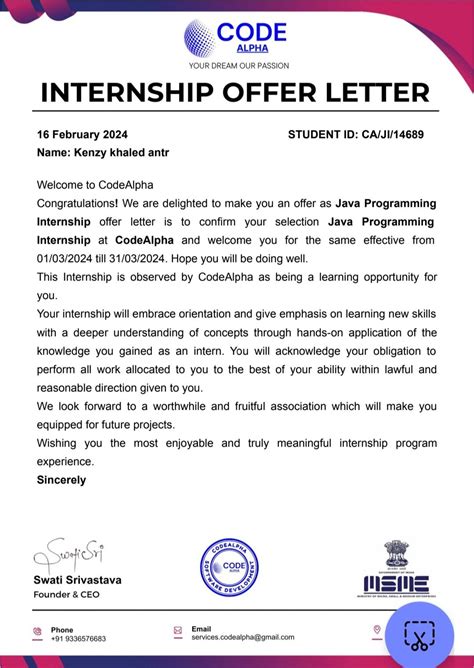 Kenzy Khaled On Linkedin Codealpha Codealphainternship Javadevelopment