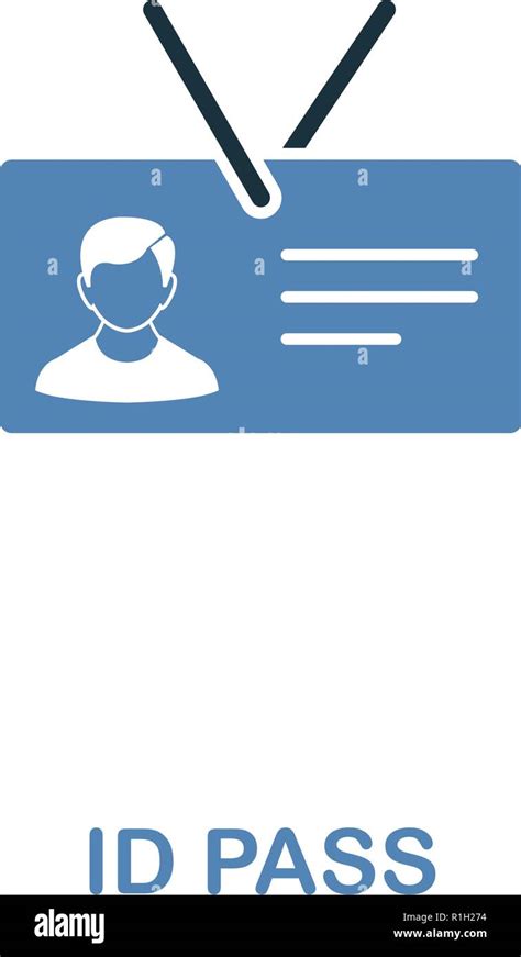 Id Pass Icon In Two Colors Premium Design From Internet Security Icons Collection Pixel