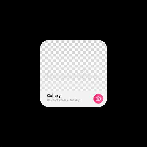 Photo Gallery Widget Ui Concept On Black Background Social Media