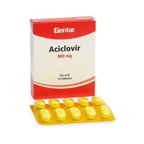 Aciclovir 800mg Genfar Tabletas