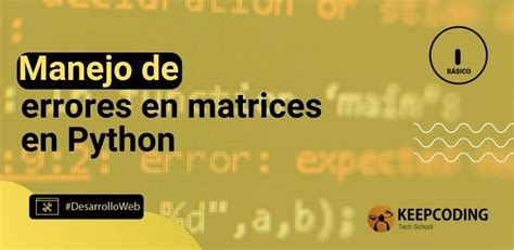 C Mo Manejar Los Errores En Matrices En Python Gu A