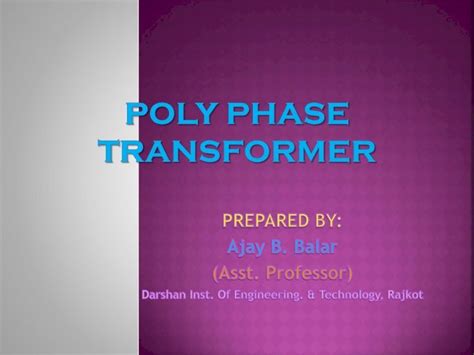 Pdf Basics Of Poly Phase Transformer Ppt Dokumentips