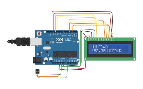 Circuit Design Sensor De Humedad Con Pantalla Lcd Tinkercad