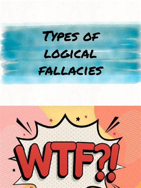 Logical Fallacies Pdf Fallacy Argument