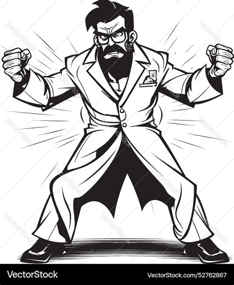 Enraged Brilliance Angry Doctor Logo Design Vector Image