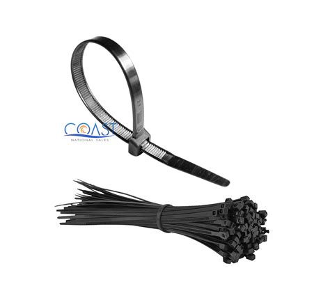 8 Black Plastic Cable Wire Zip Tie Lock Tie 100 Pcs Ebay