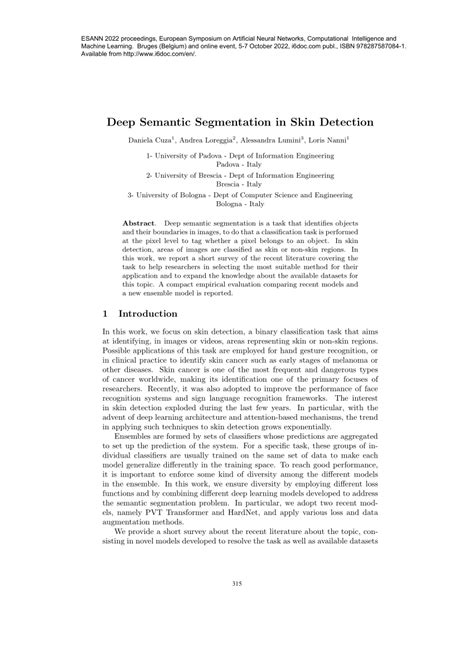 Pdf Deep Semantic Segmentation In Skin Detection