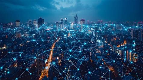 Premium Photo Connected Urban Infrastructure Networks In Smart City