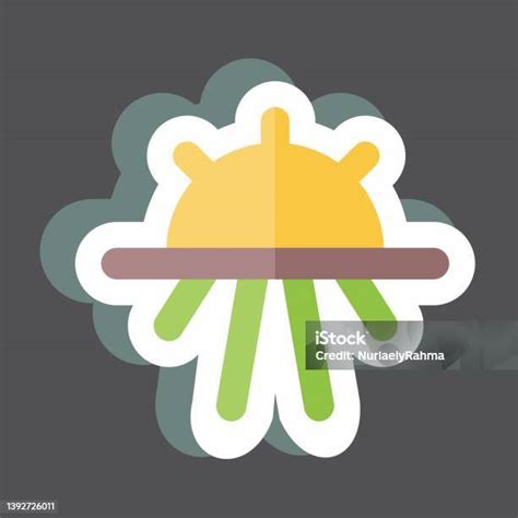 Bidang Stiker Cocok Untuk Simbol Taman Desain Sederhana Dapat Diedit Vektor Template Desain