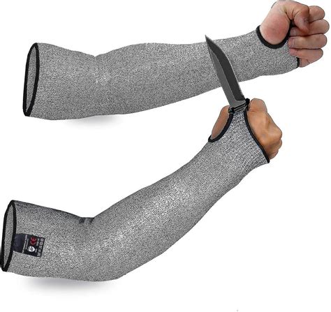 Heavy Duty Cut Resistant Arm Sleeves 1 Pair Anti Cut Arm Cover Bite