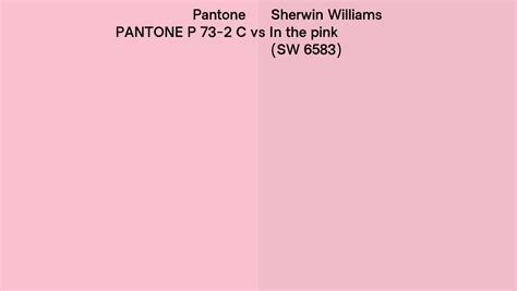 Pantone P 73 2 C Vs Sherwin Williams In The Pink SW 6583 Side By Side