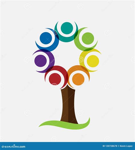 Colorful Tree Vector Logo Stock Vector Illustration Of Pattern