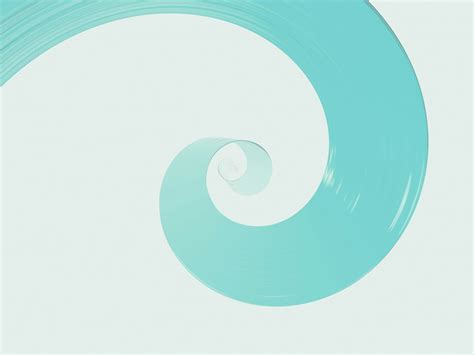 A Blue Spiral Shaped Object On A White Background Photo Free Render
