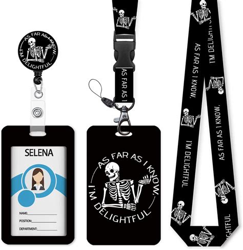 2 Pack Lanyards For Id Badges Cute Badge Holder