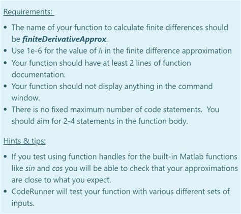 Solved Write A Matlab Function That Uses The Finite