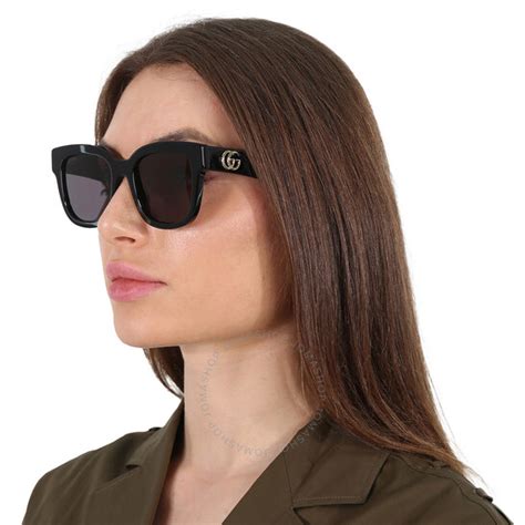 Gucci Open Box Gucci Grey Square Ladies Sunglasses Gg0998s 001 52