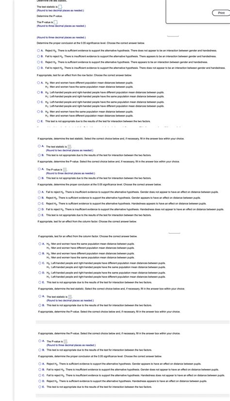 Solved Data And Two Way Anova Results Data And Two