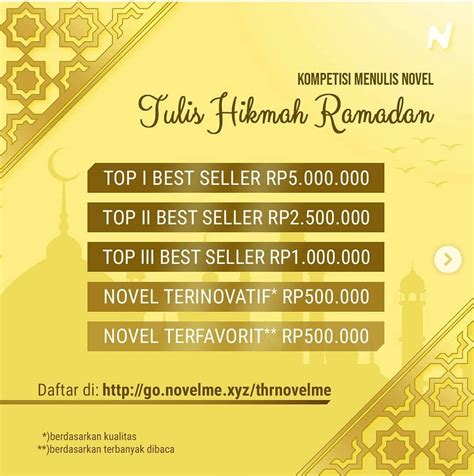 Kompetisi Menulis Novel Hikmah Ramadhan Total Hadiah 9 5 Juta PORTAL