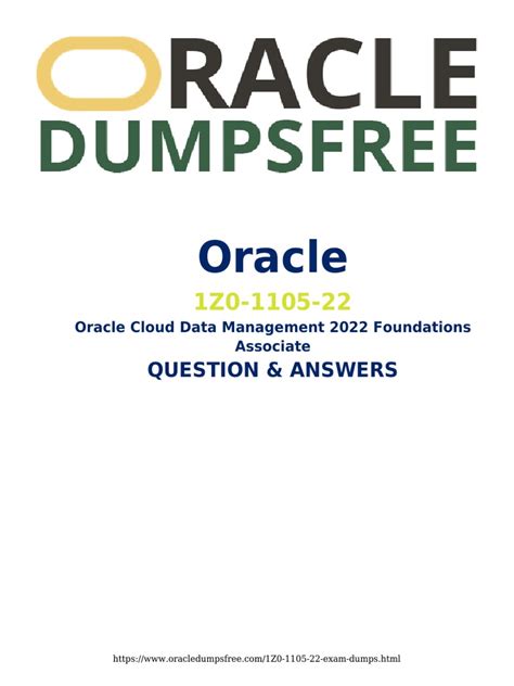 Oracle Cloud Data Management 2022 Foundations Associate Question